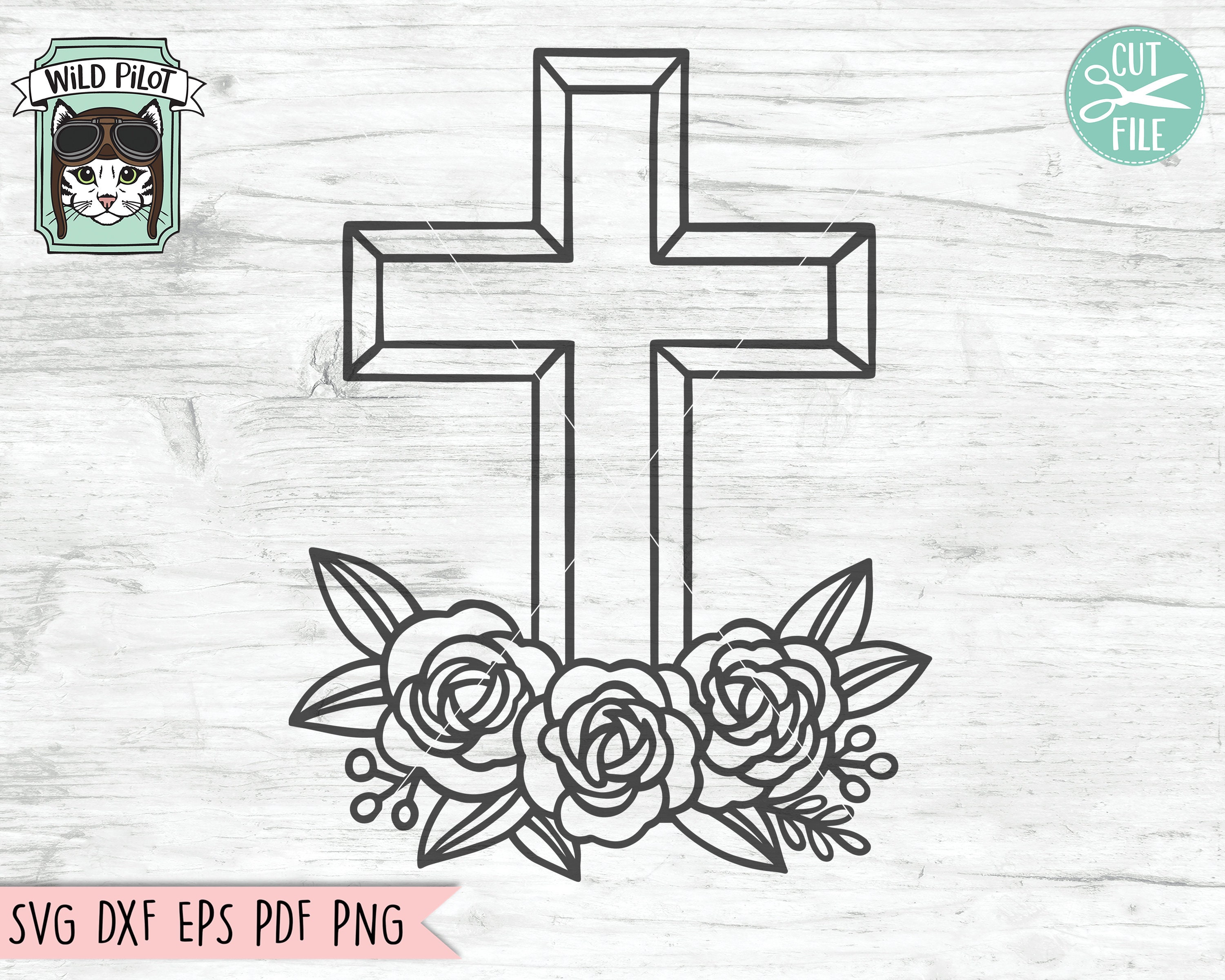 Cross SVG Cut File Religious SVG Cross PNG Cross Clipart - Etsy