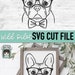 French Bulldog Svg File, Frenchie With Glasses Svg, Frenchie Cut File ...