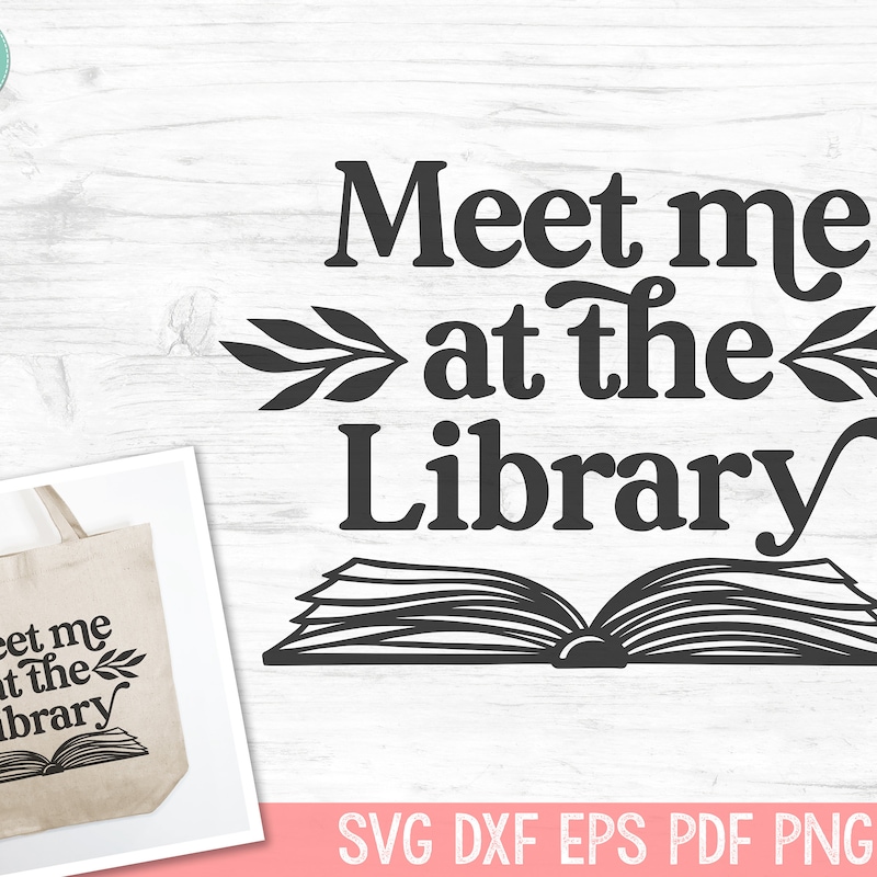 Library Svg - Etsy