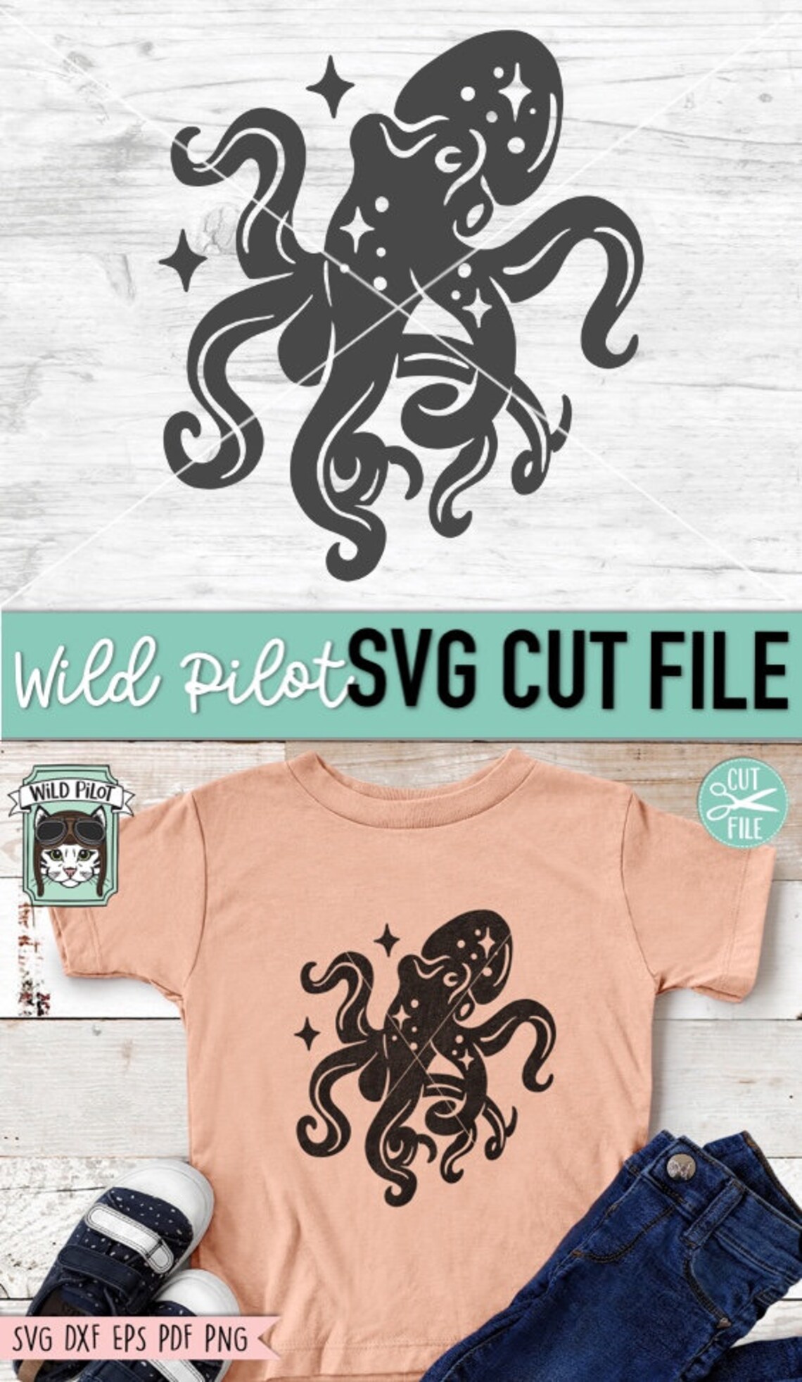 Octopus SVG File Octopus Cut File Sea Creatures Svg Files | Etsy
