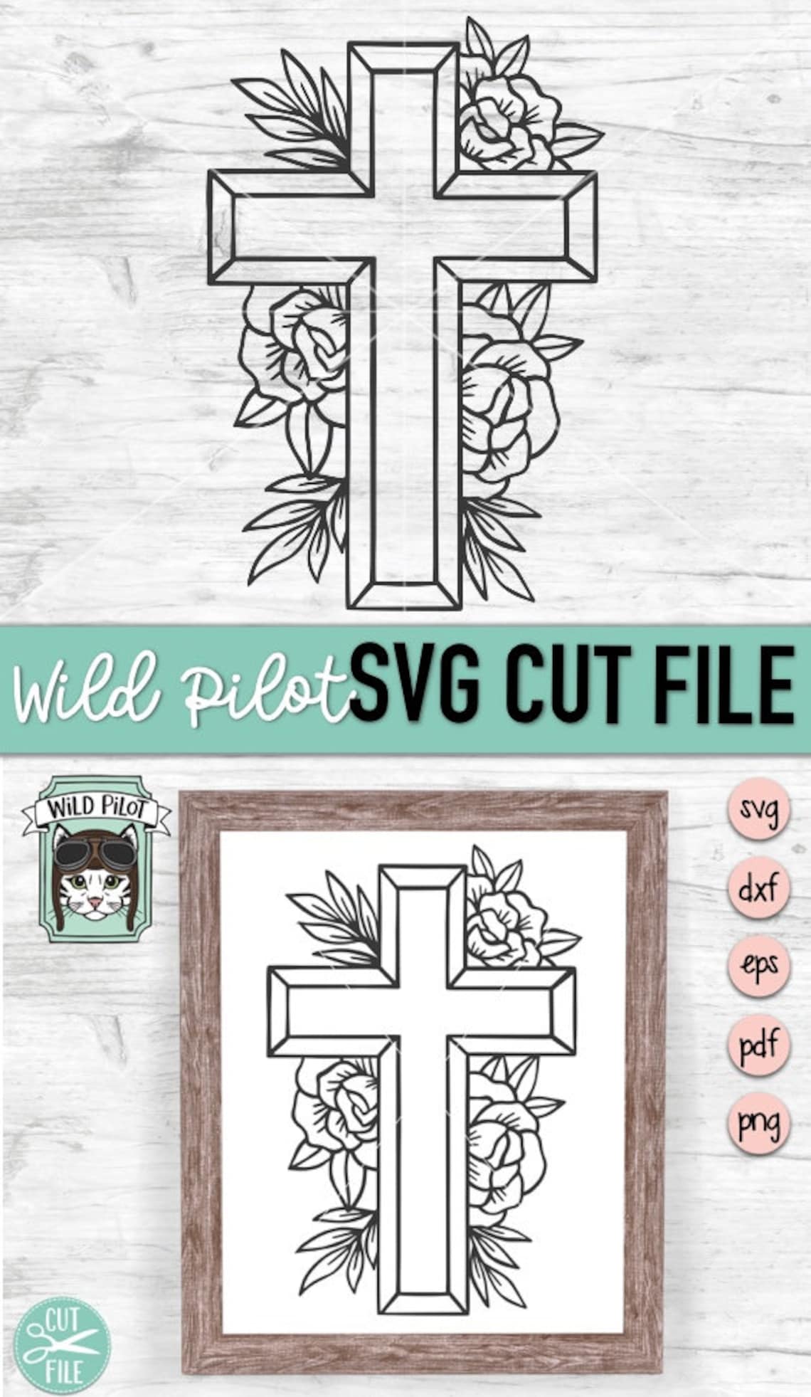 Cross SVG Cut File Religious SVG Cut File Easter SVG Cut - Etsy