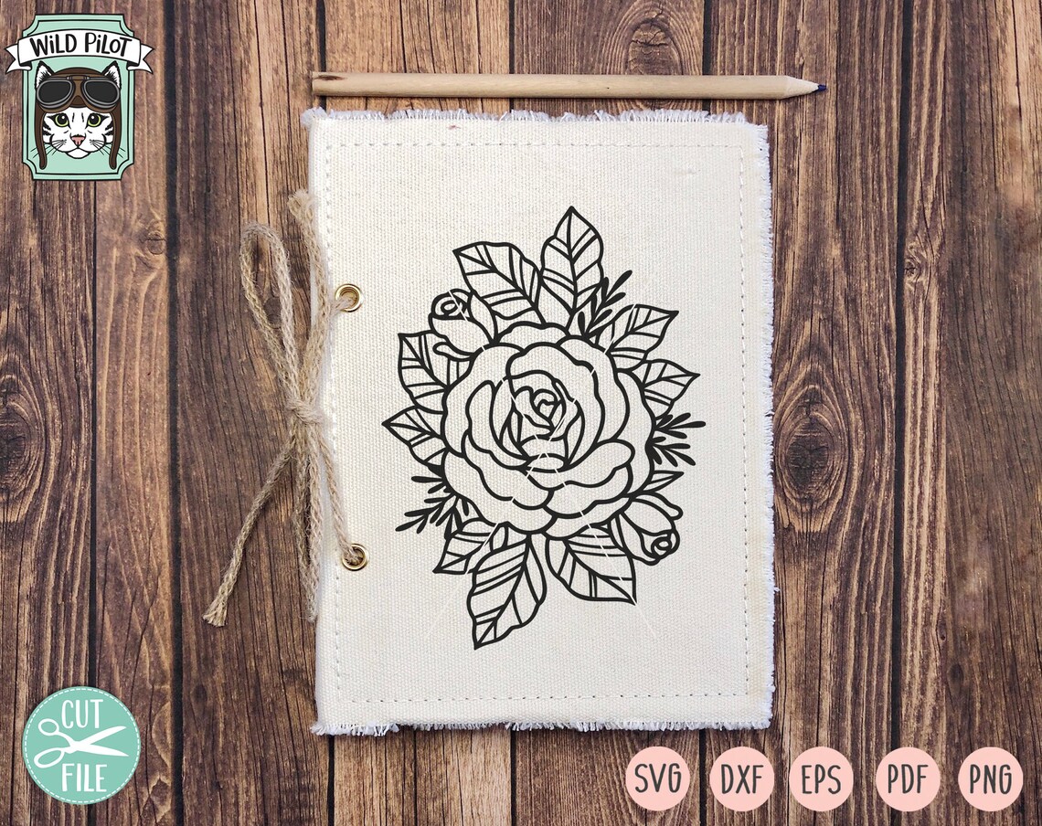 Rose SVG Flower Border svg Rose Border svg Rose cut file | Etsy