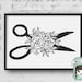 Scissors SVG File, Scissors Cut File, Scissors Floral, Scissor With ...