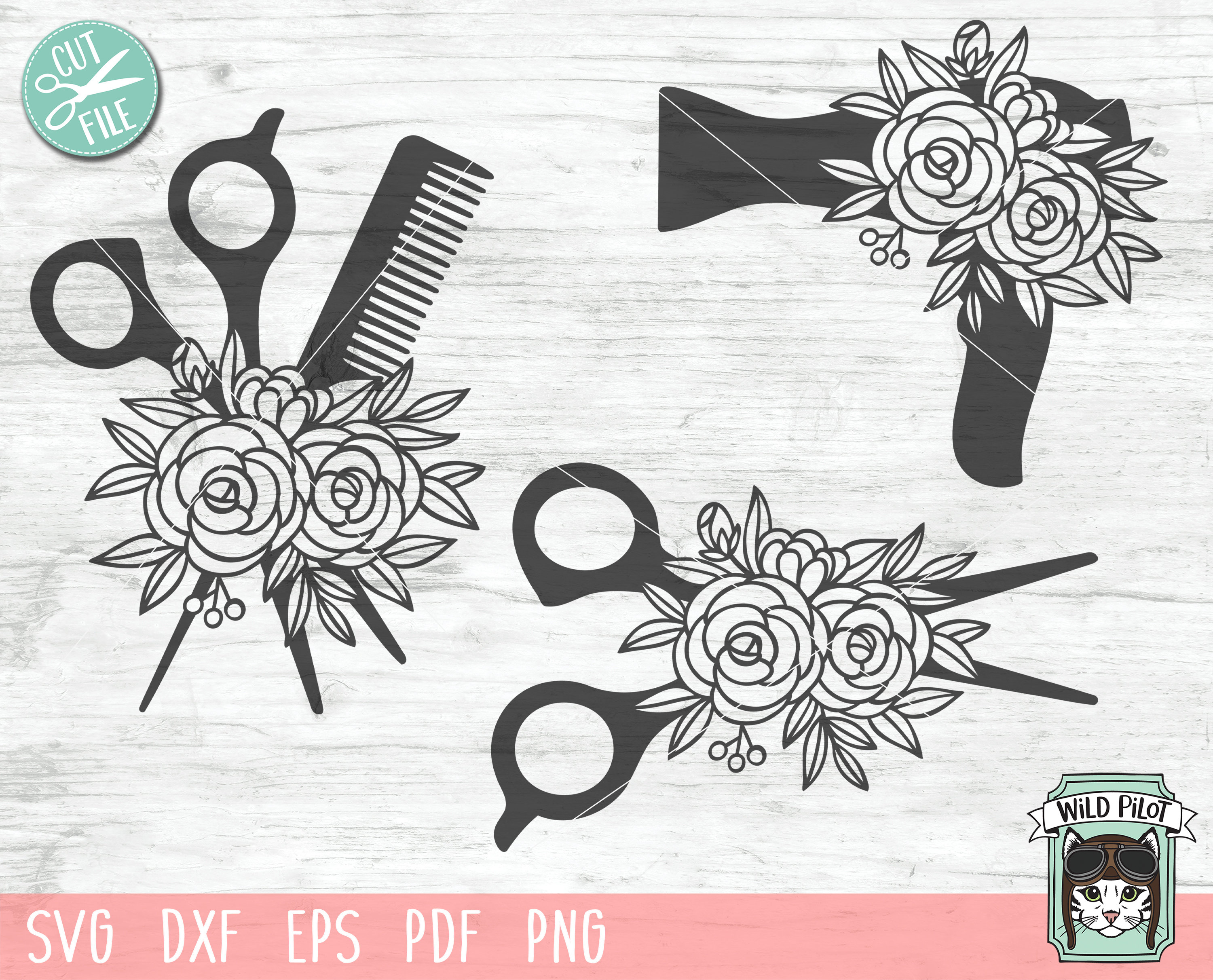 Fancy Scissors And Comb Clip Art