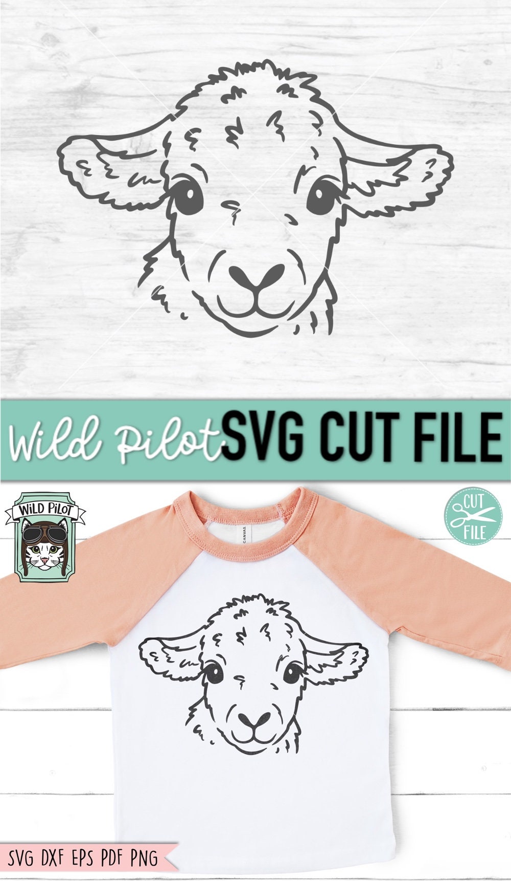 Lamb SVG, Easter SVG File, Sheep Svg, Baby Lamb SVG Cut File, Lamb Face ...