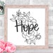 Hope SVG File, Hope Floral SVG, Hope Flowers SVG, Religious Svg File ...