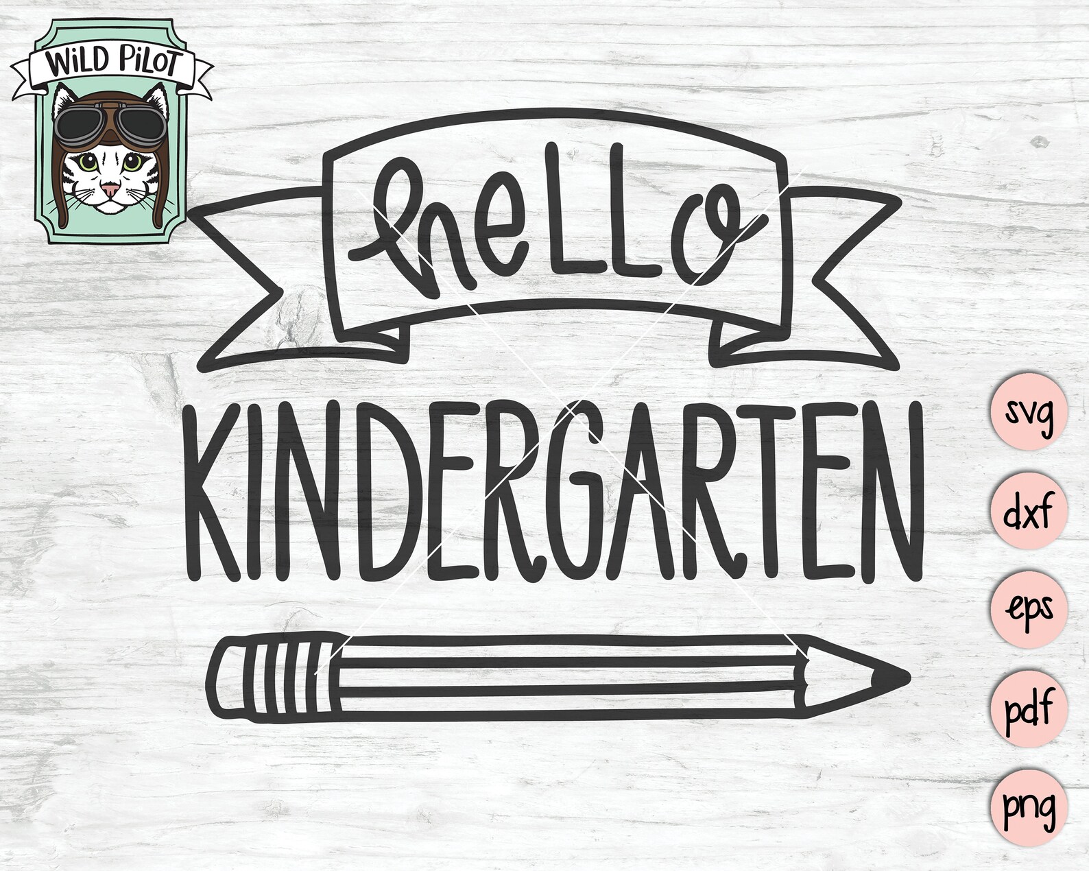 Kindergarten SVG File Hello Kindergarten Svg File First Day - Etsy