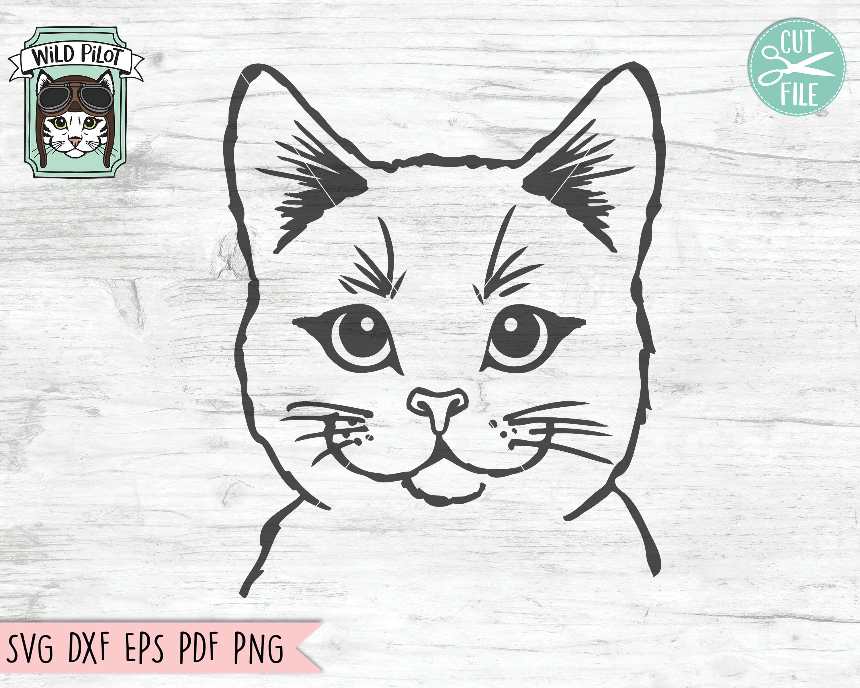 Cat Svg File Cat Face Svg File Cat Cut File Animal Face - Etsy Canada