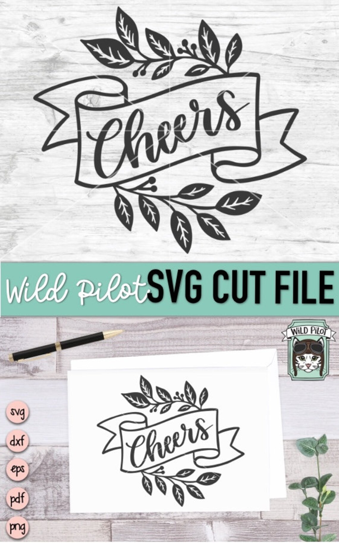 Cheers SVG File Cheers Cut File Cheers Vector Drink Menu | Etsy