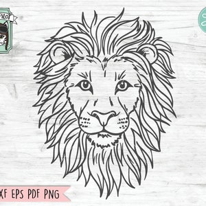 Lion Svg File, Lion Cut File, Animal Face Svg File, Cute Lion Svg, Lion ...