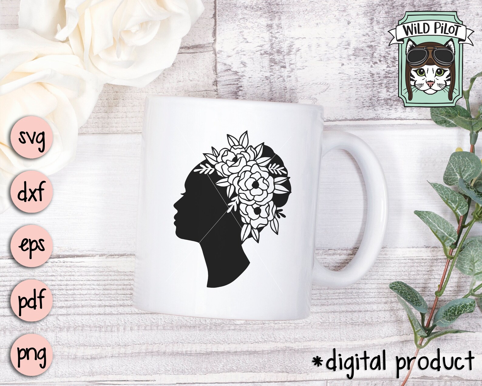 Womans Face SVG File, Woman Head Svg, Female Svg File, Woman Cut File ...
