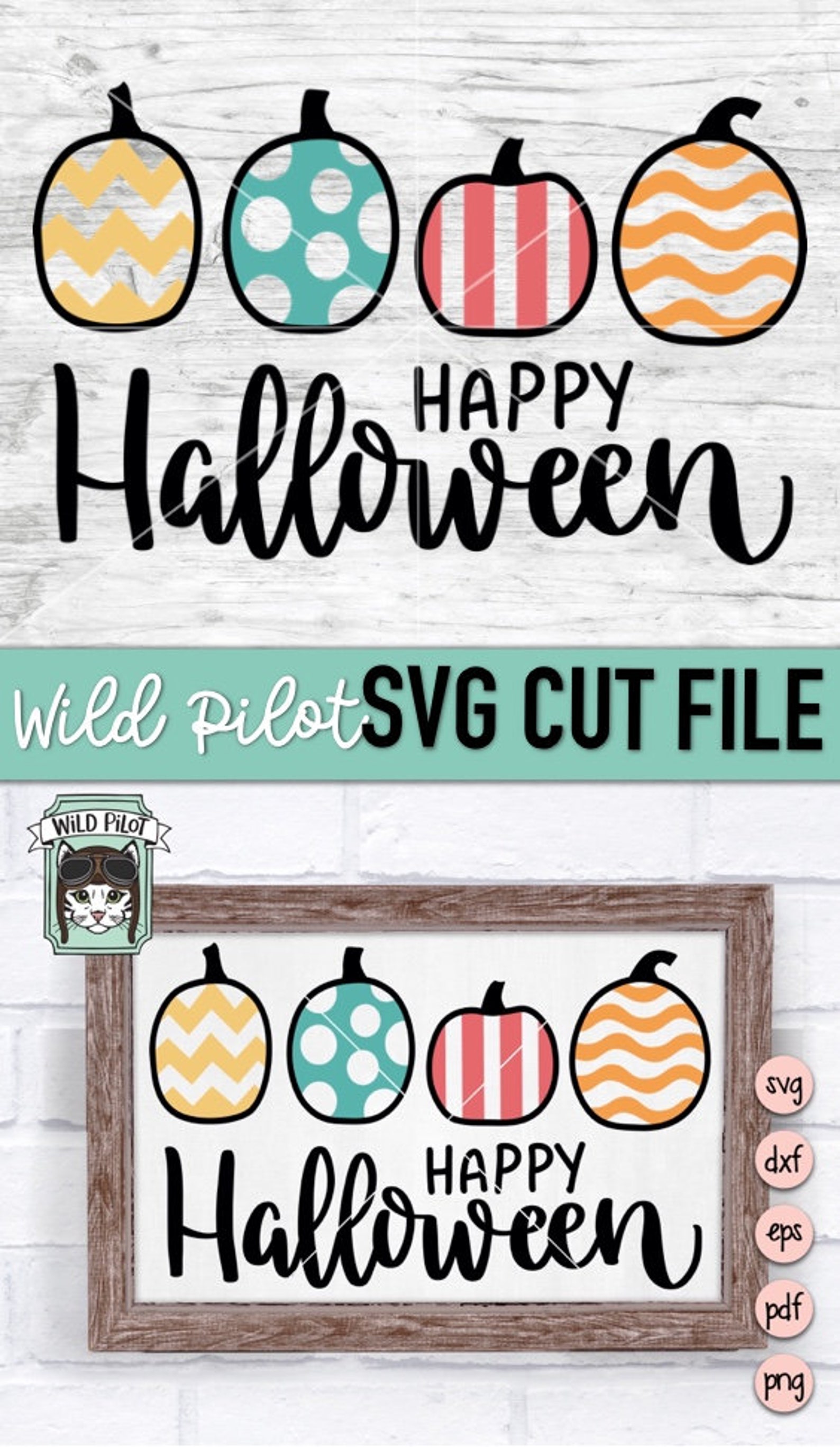 Pumpkins SVG, Happy Halloween SVG, Pumpkin Svg File, Pumpkin Cut File ...