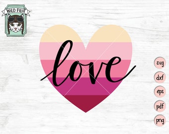 Love Heart SVG Cutting File, Valentine Svg, Valentines Cut File, Love ...