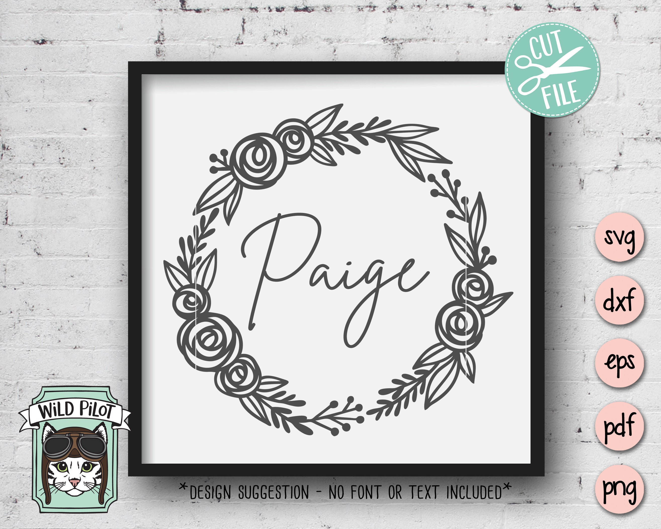 Flower SVG Files Flower Wreath SVG File Flower Borders Svg - Etsy