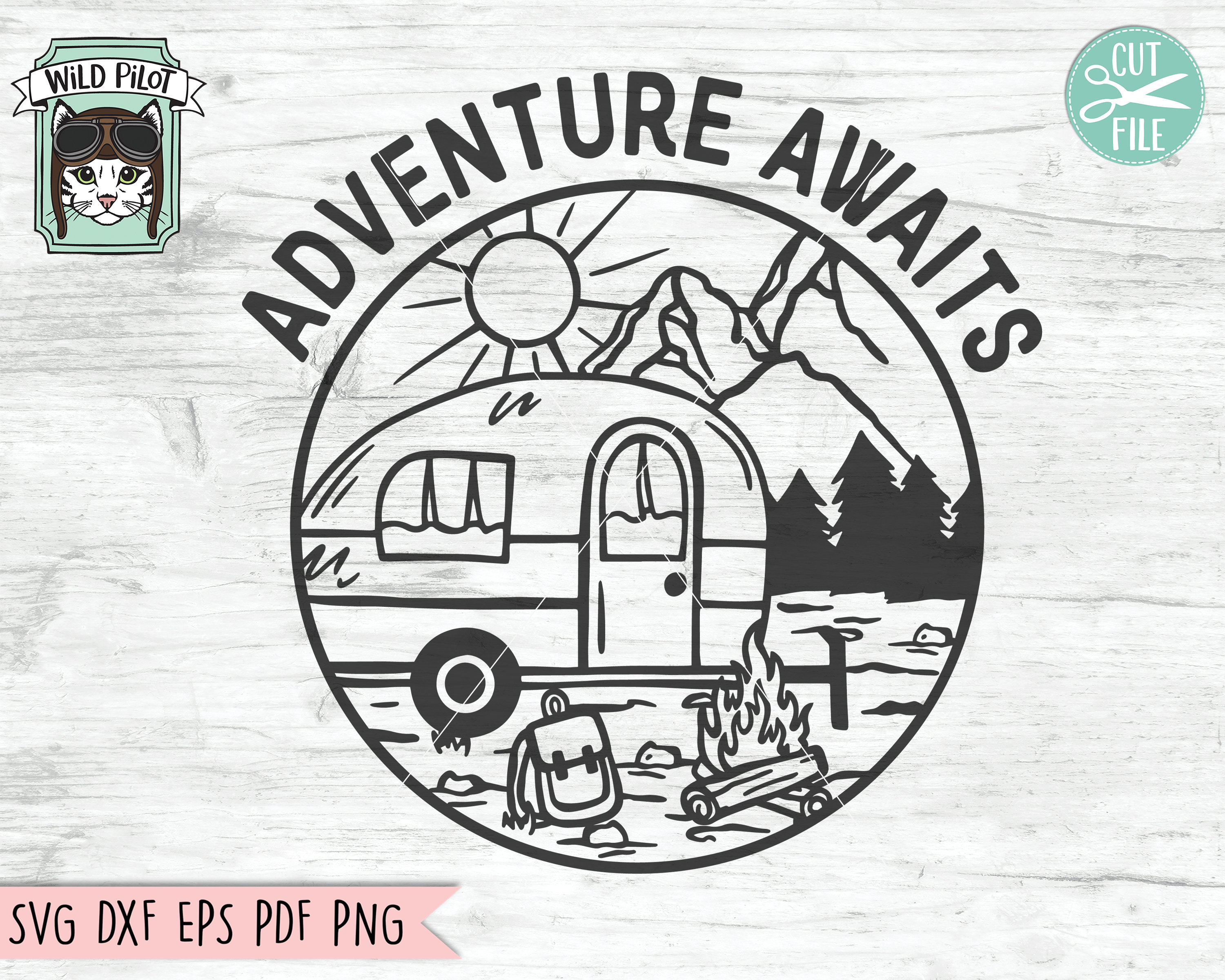 Adventure Awaits Svg File Camper SVG File Camper Cut File - Etsy
