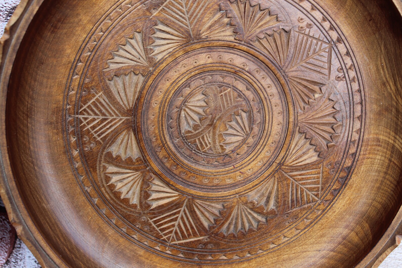 Set of Two Decorative Wooden Plates. Wood-carved Plates. Wall - Etsy