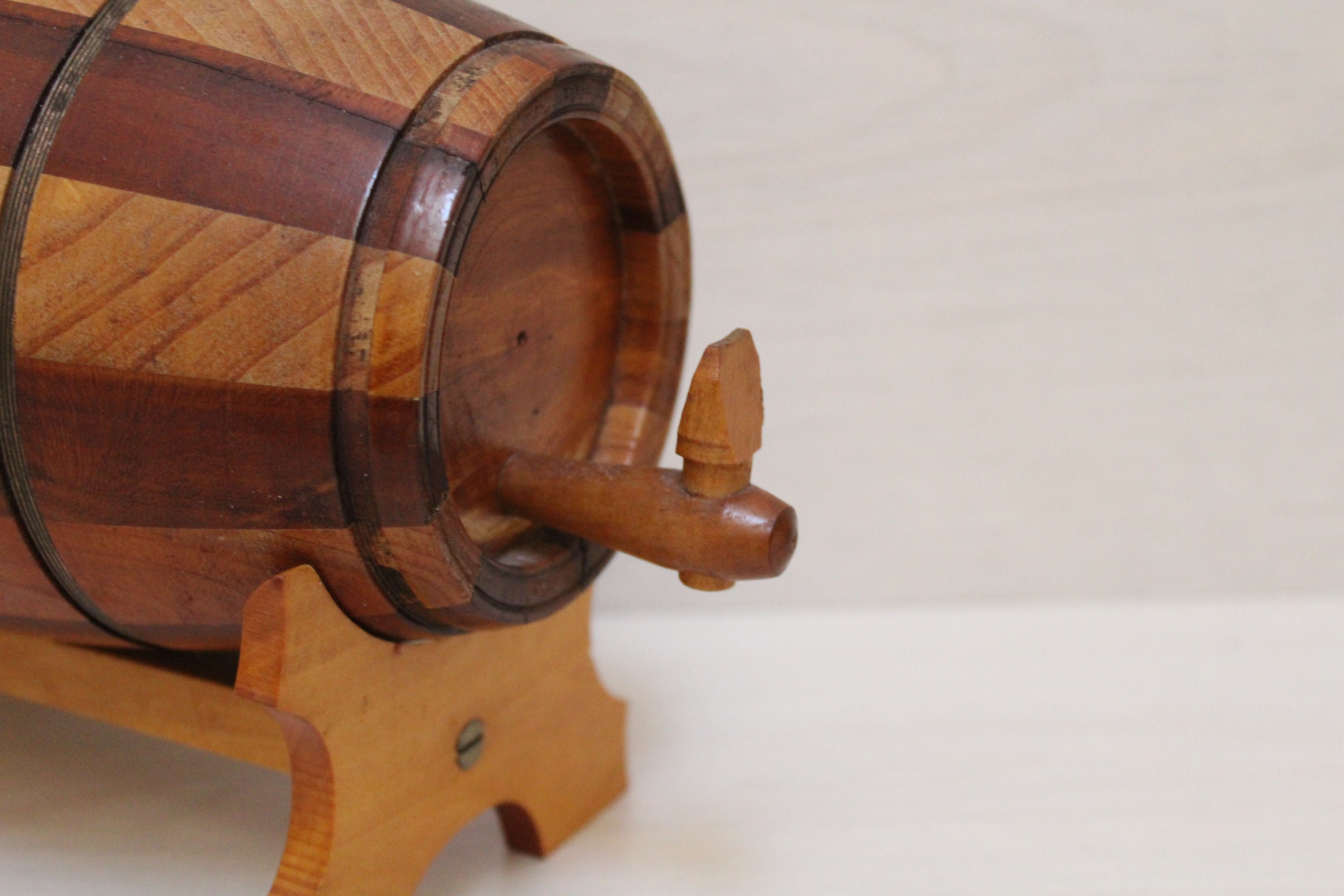 Vintage Wooden Decorative Keg. Painted by Hand Wooden Keg on a - Etsy