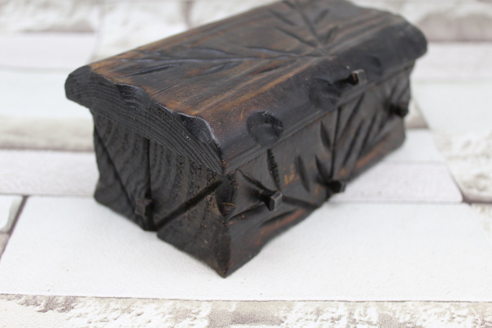 Hand-engraved Wooden Box Vintage Keepsake Box Wooden Jewelry Box Wooden ...