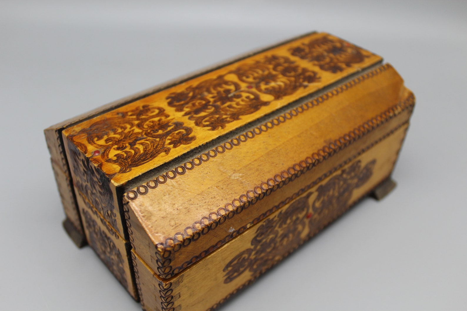 Hand Painted Box Wooden Box Vintage Keepsake Box Wooden - Etsy