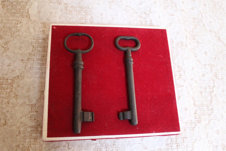2 Large Door Keys.vintage Metal Keys.steel Castings Keys.antique Keys ...