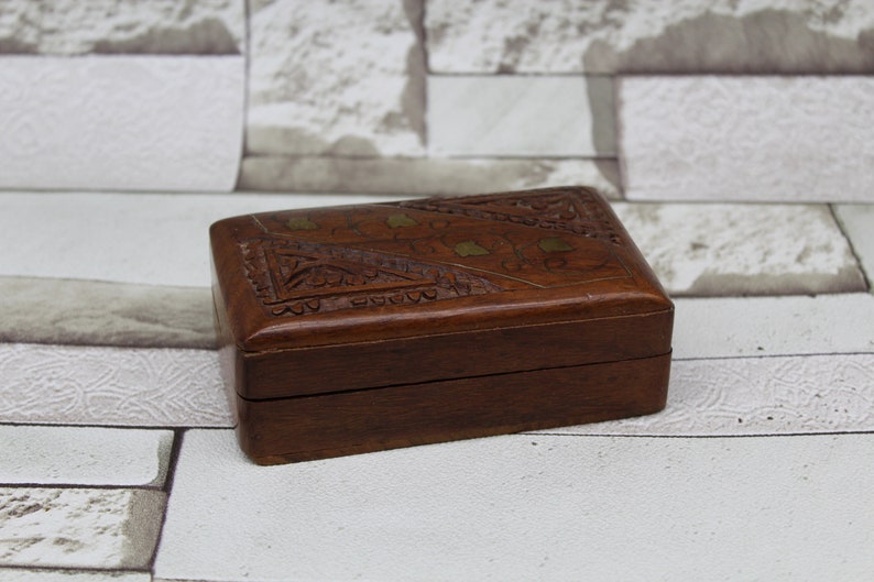 Hand-engraved Wooden Box Vintage Keepsake Box Wooden Jewelry Box Wooden ...