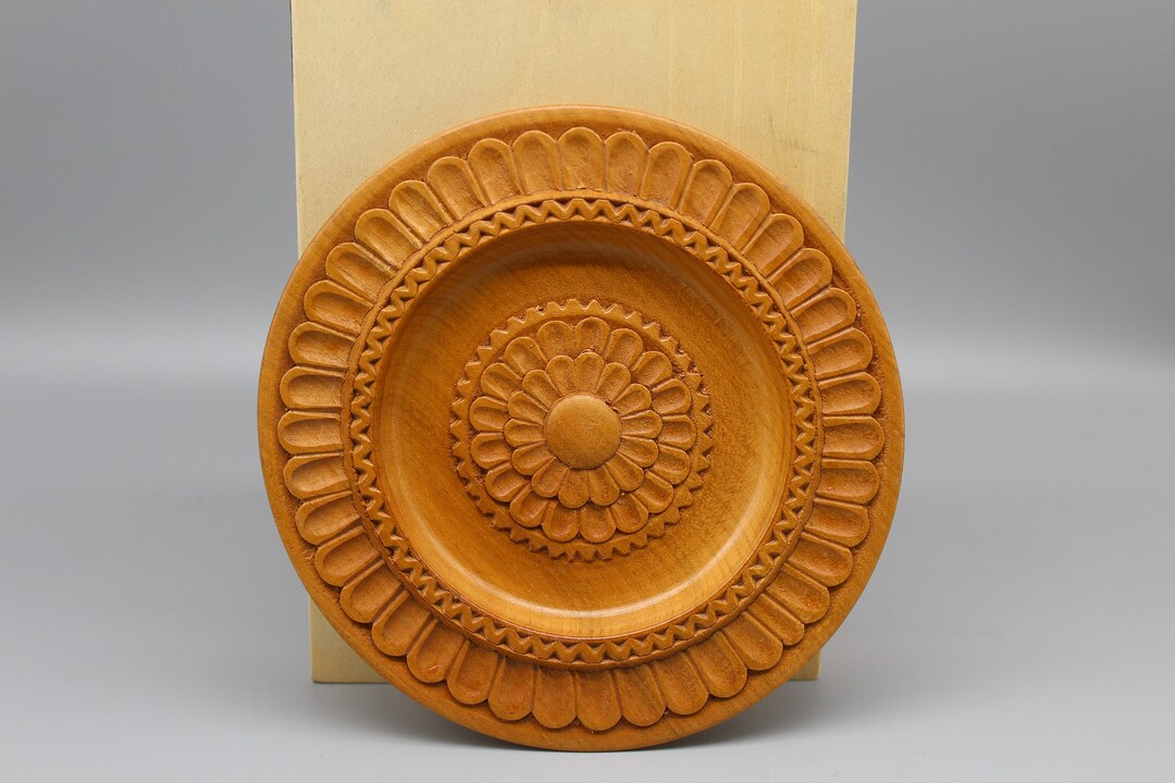 Decorative Wooden Plate. Wood-carved Plate. Wall Decor.fine Wood ...