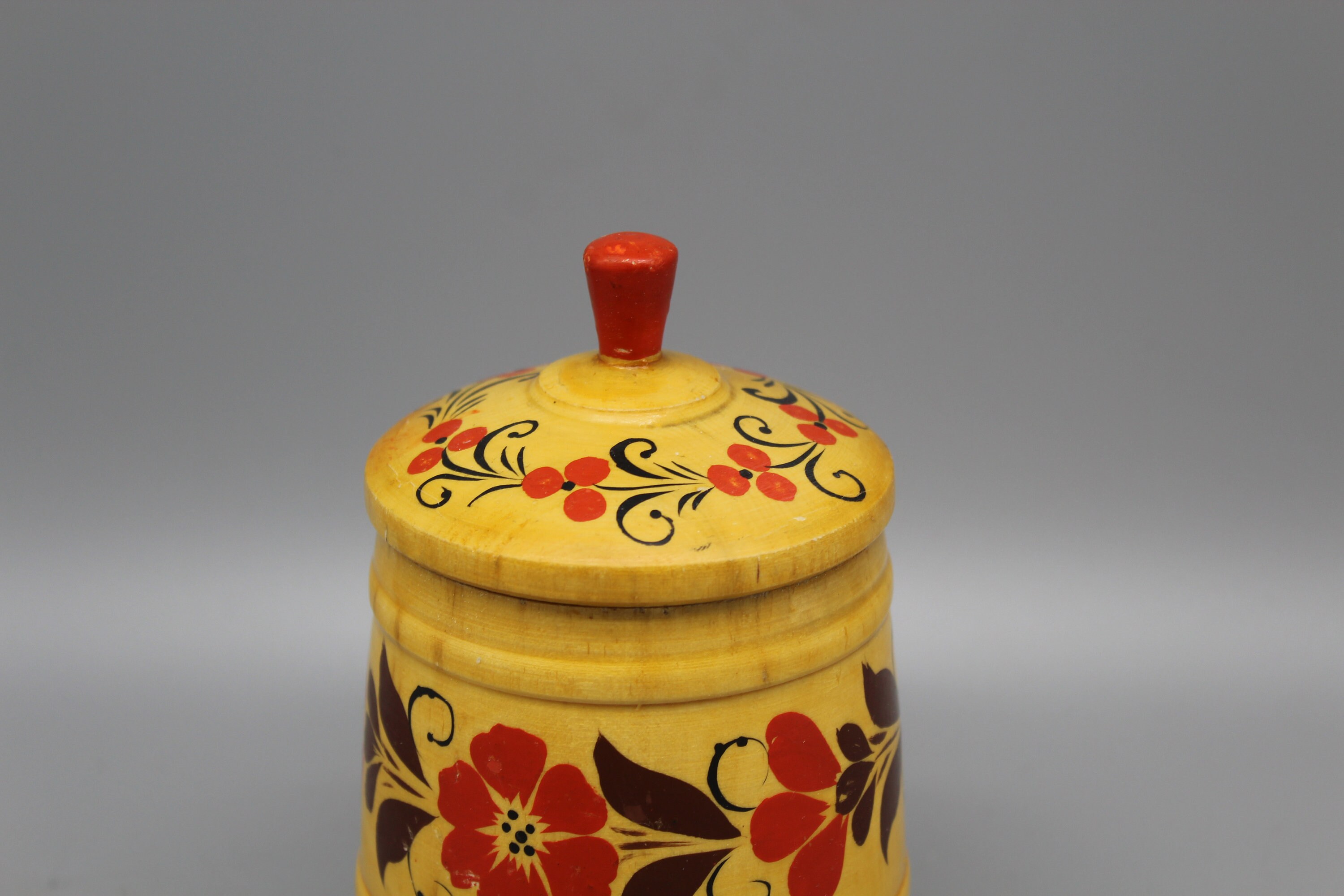 Russian Khokhloma.hand Painted Box-wooden Box-vintage Keepsake Box ...