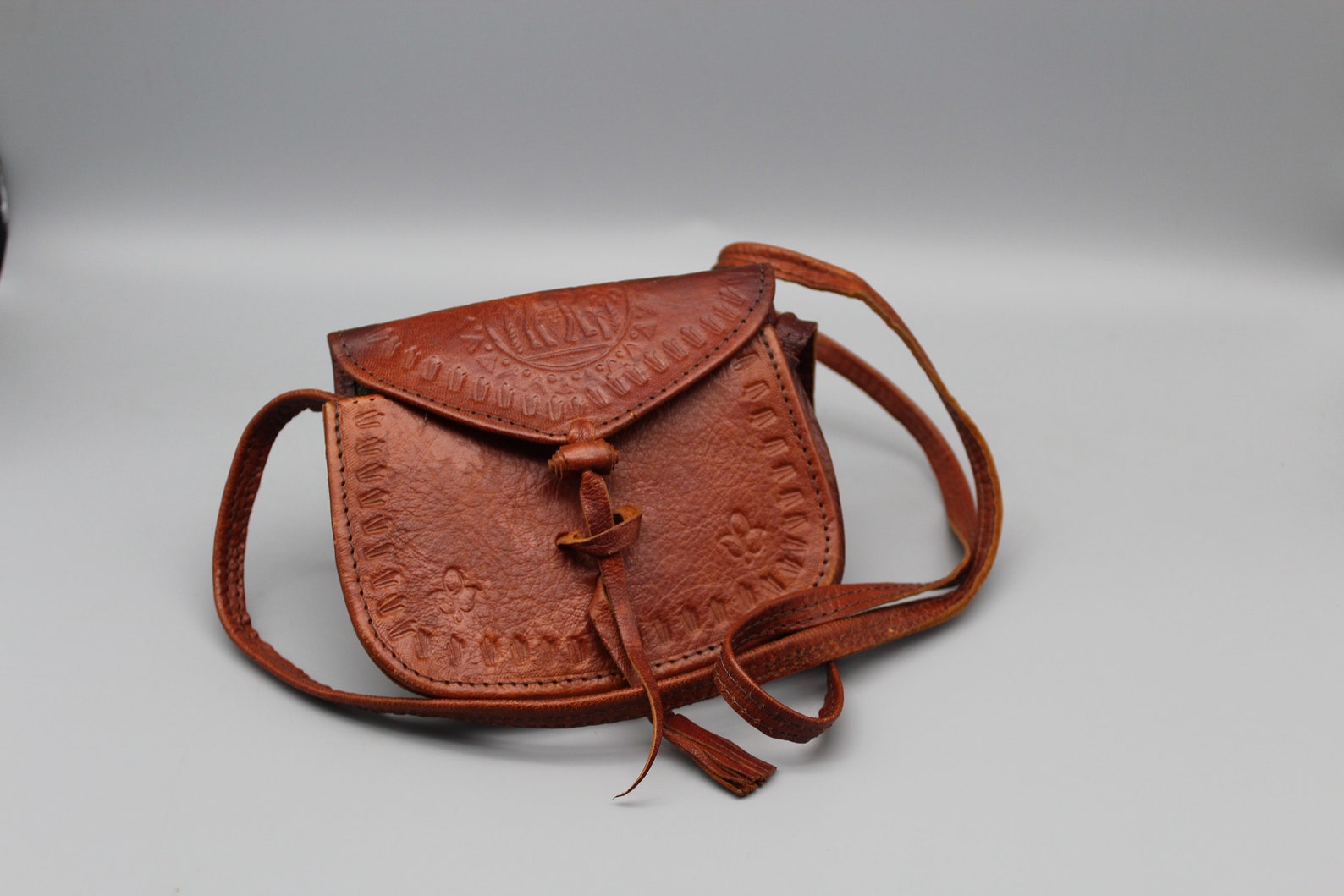 Mini Tooled Leather Handbag.tooled Leather Purse.handmade Leather Bag ...