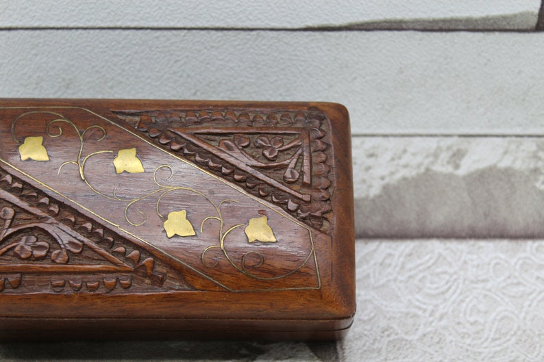 Hand-engraved Wooden Box Vintage Keepsake Box Wooden Jewelry Box Wooden ...