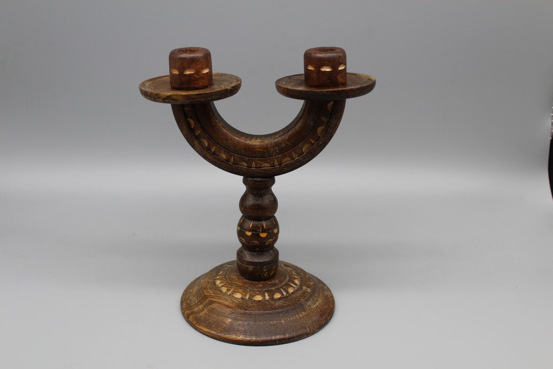 Vintage Candlestick. Old Wooden Candlestick. Handmade. Home Decor. - Etsy