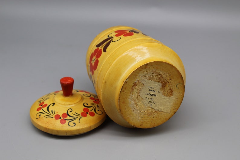 Russian Khokhloma.hand Painted Box-wooden Box-vintage Keepsake Box ...