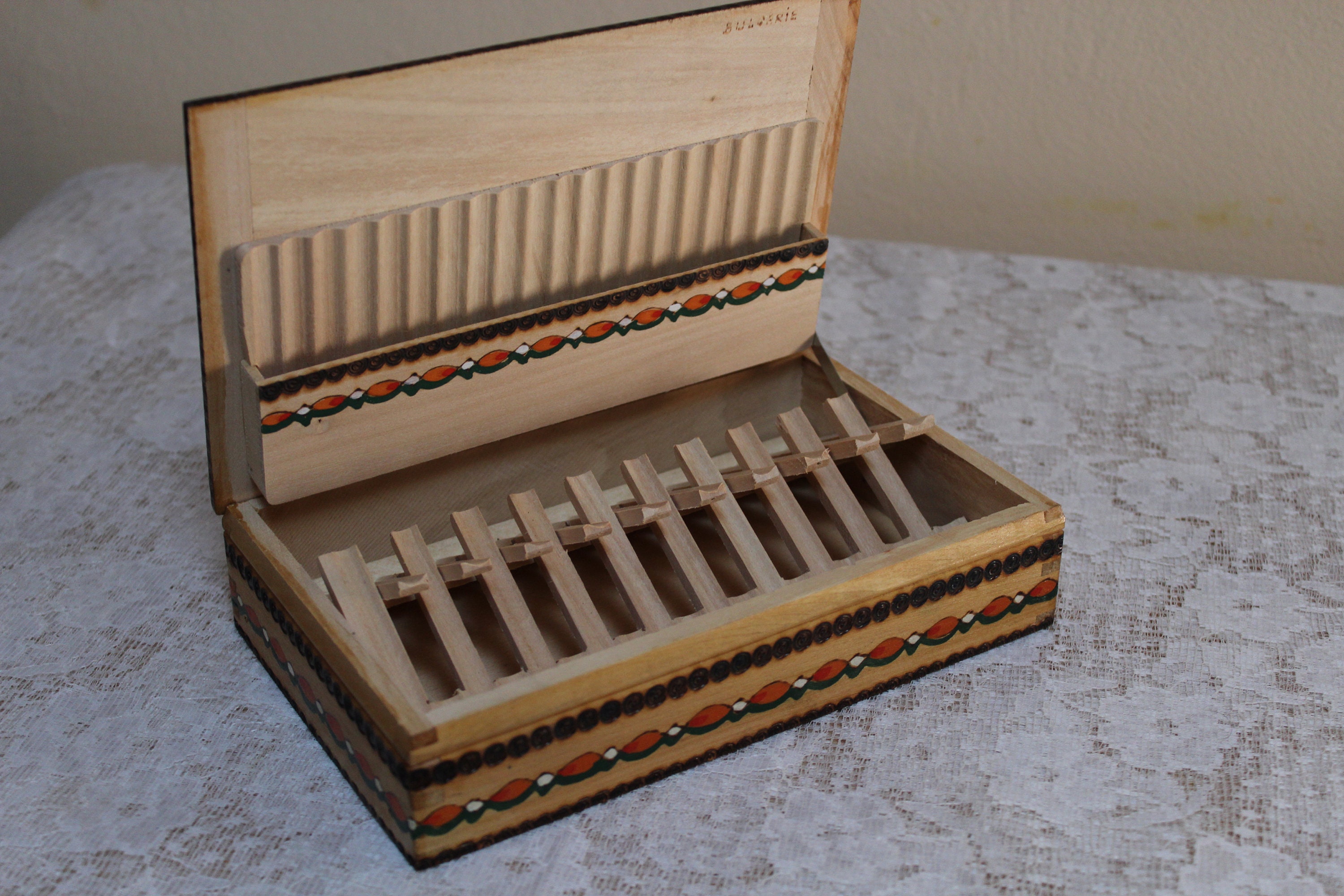 Cigarette Box.cigarette Dispenser.hand-painted Cigarette Box - Etsy