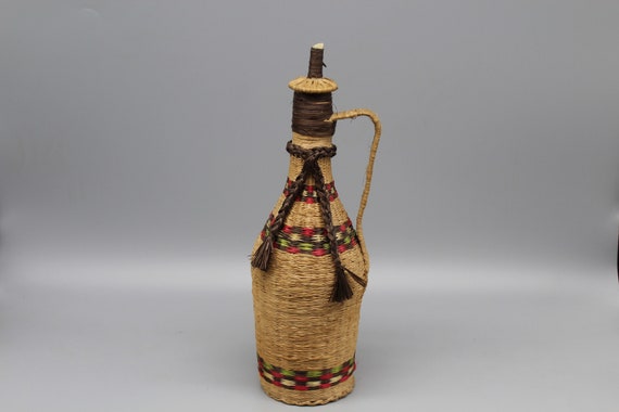 Vintage Decorative Bottle. Bottle with Hand Braid. Bottle for | Etsy