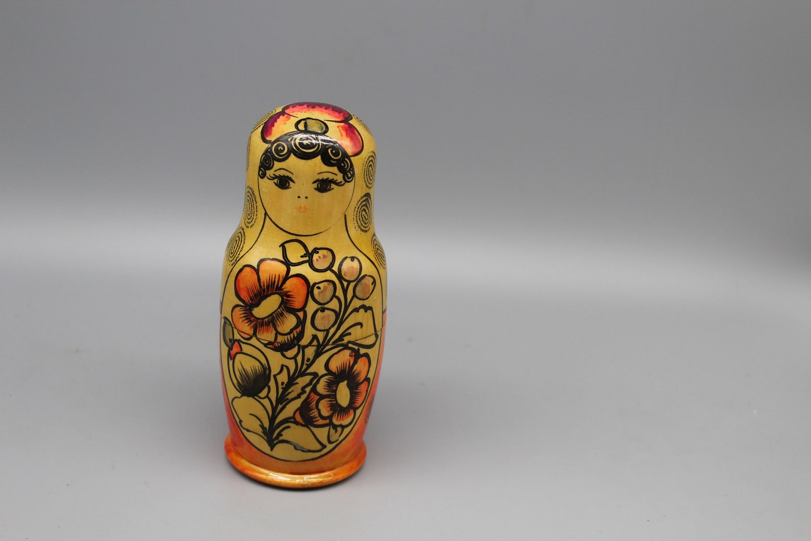 Set of Wooden Nesting Dolls Hand Painted Russian Matryoshka.vintage ...