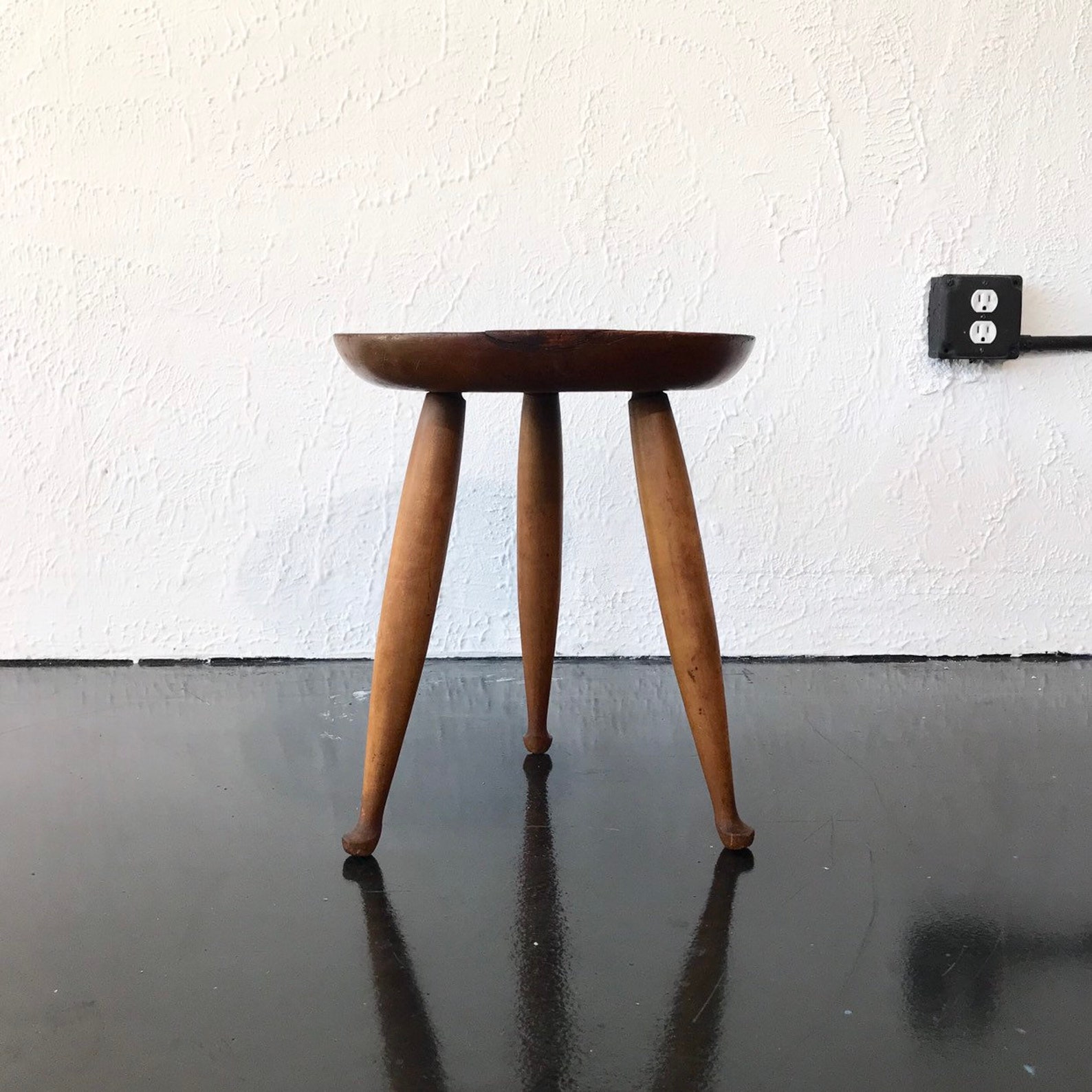 Midcentury Modern Three Leg Stool - Etsy