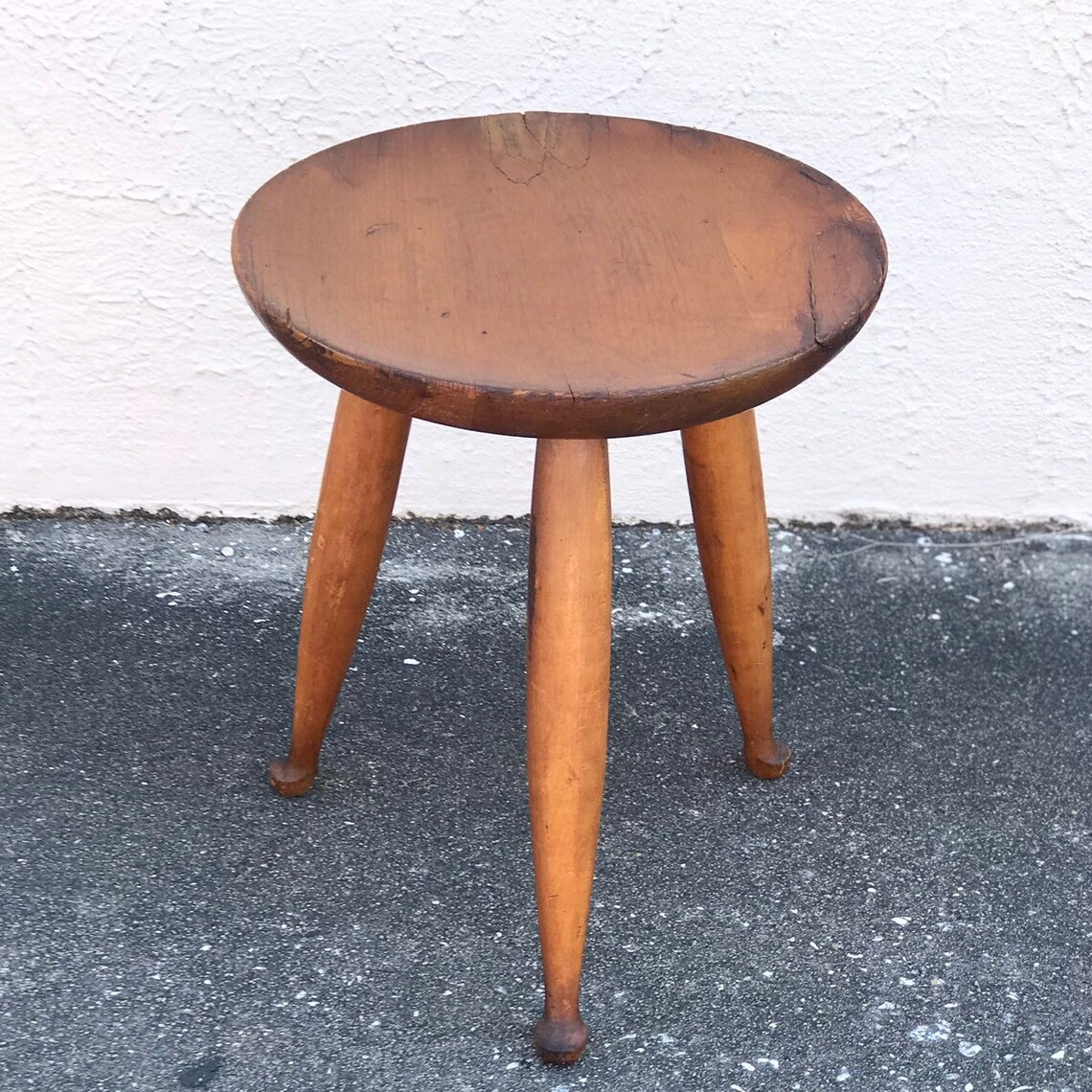 Midcentury Modern Three Leg Stool - Etsy