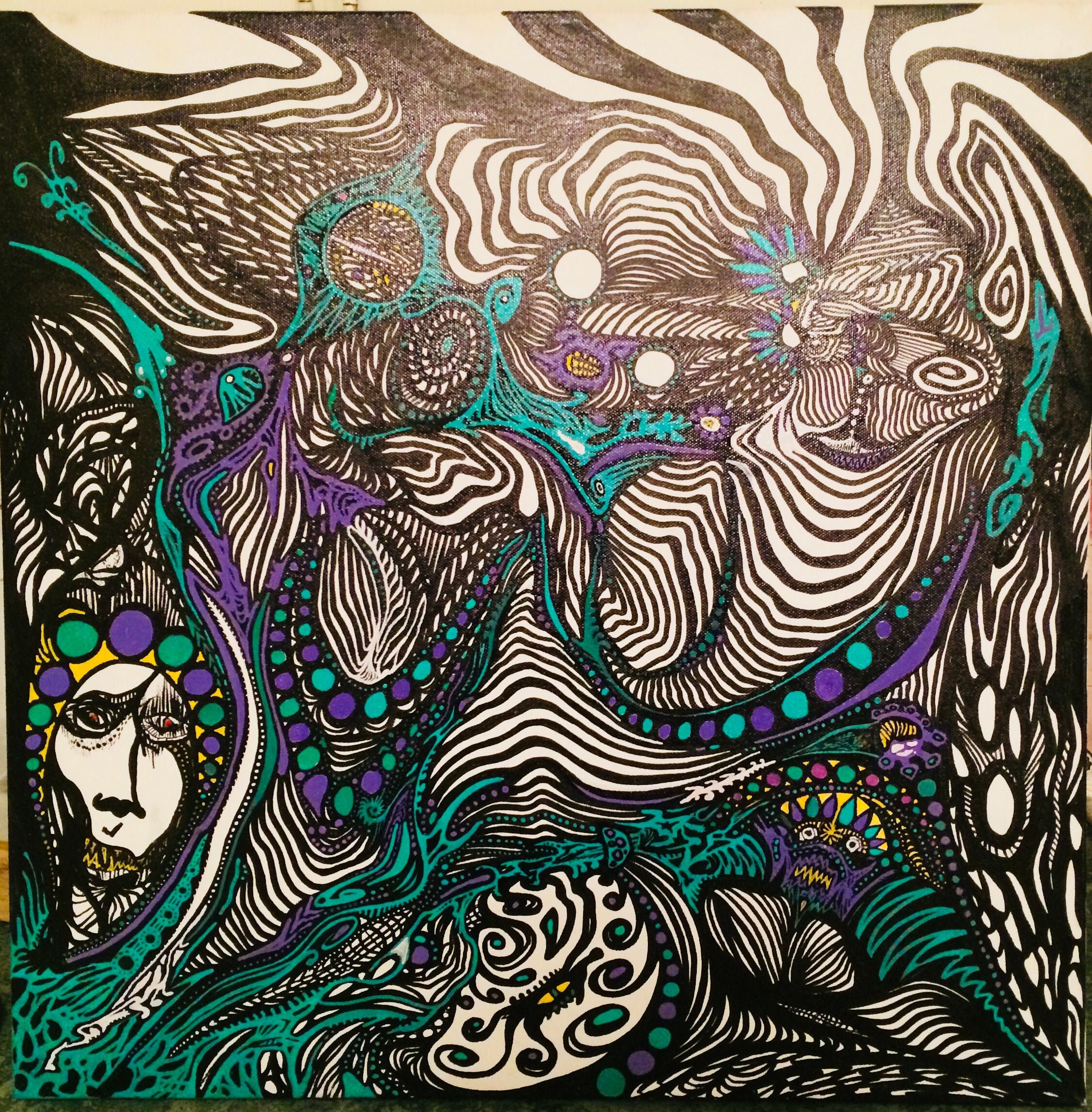 Original Psychedelic Wall Hanging Print - Etsy