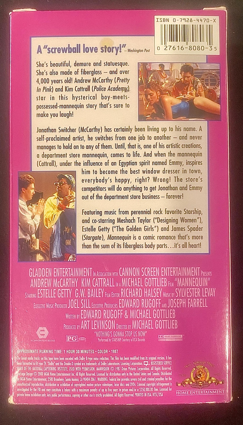 VHS Mannequin Movie - Etsy