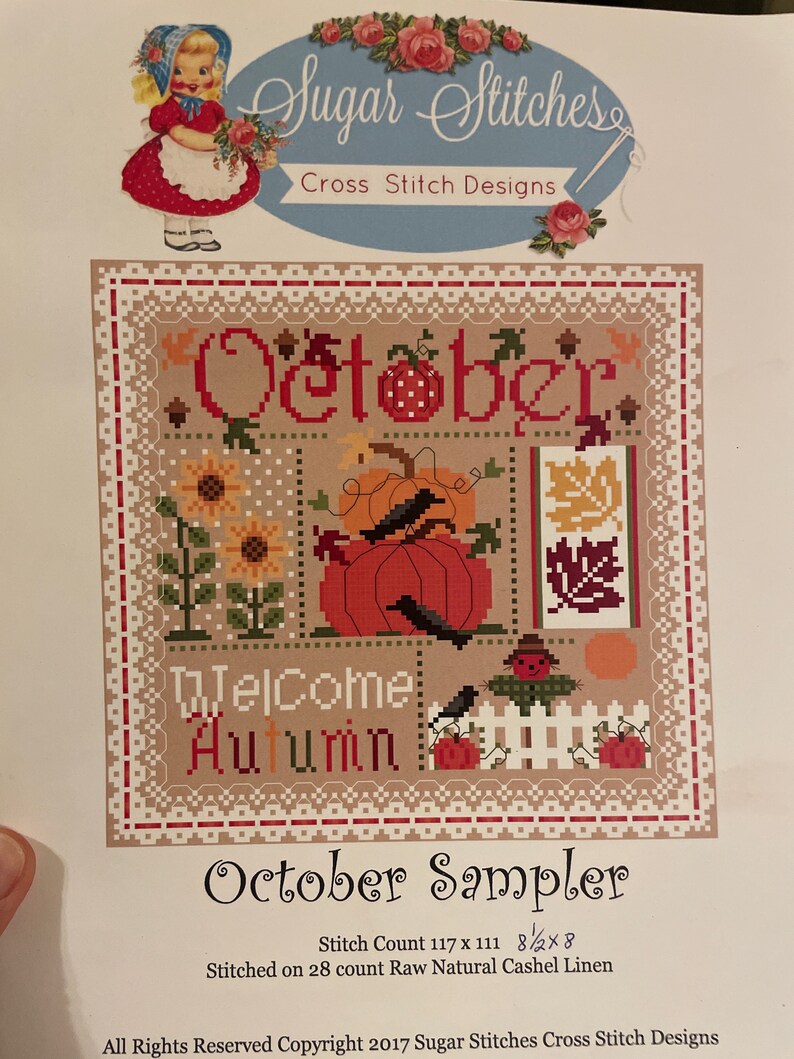 Sugar Stitches - October Sampler - Etsy