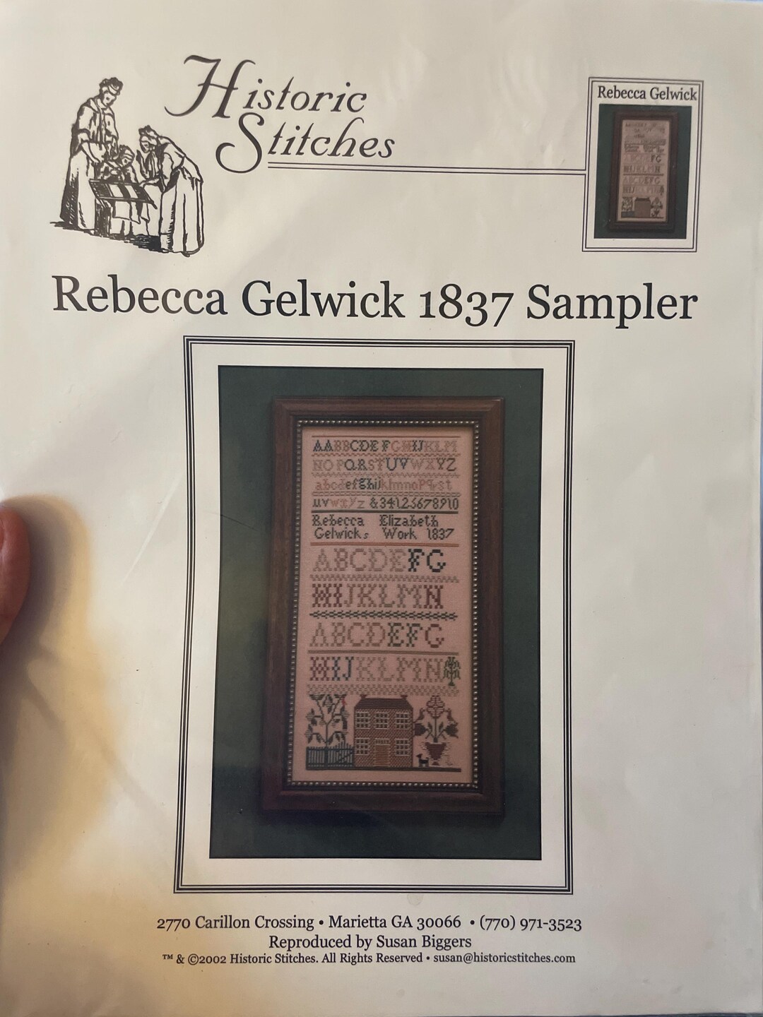 Historic Stitches - Rebecca Gelwick 1837 Sampler - Etsy
