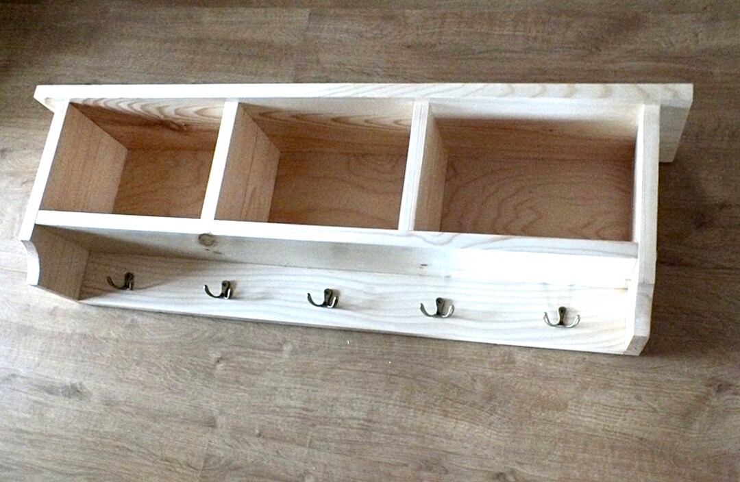 S32 Utility Wooden Shelf | Wall Mounted Three Box Compartment Unit - Etsy