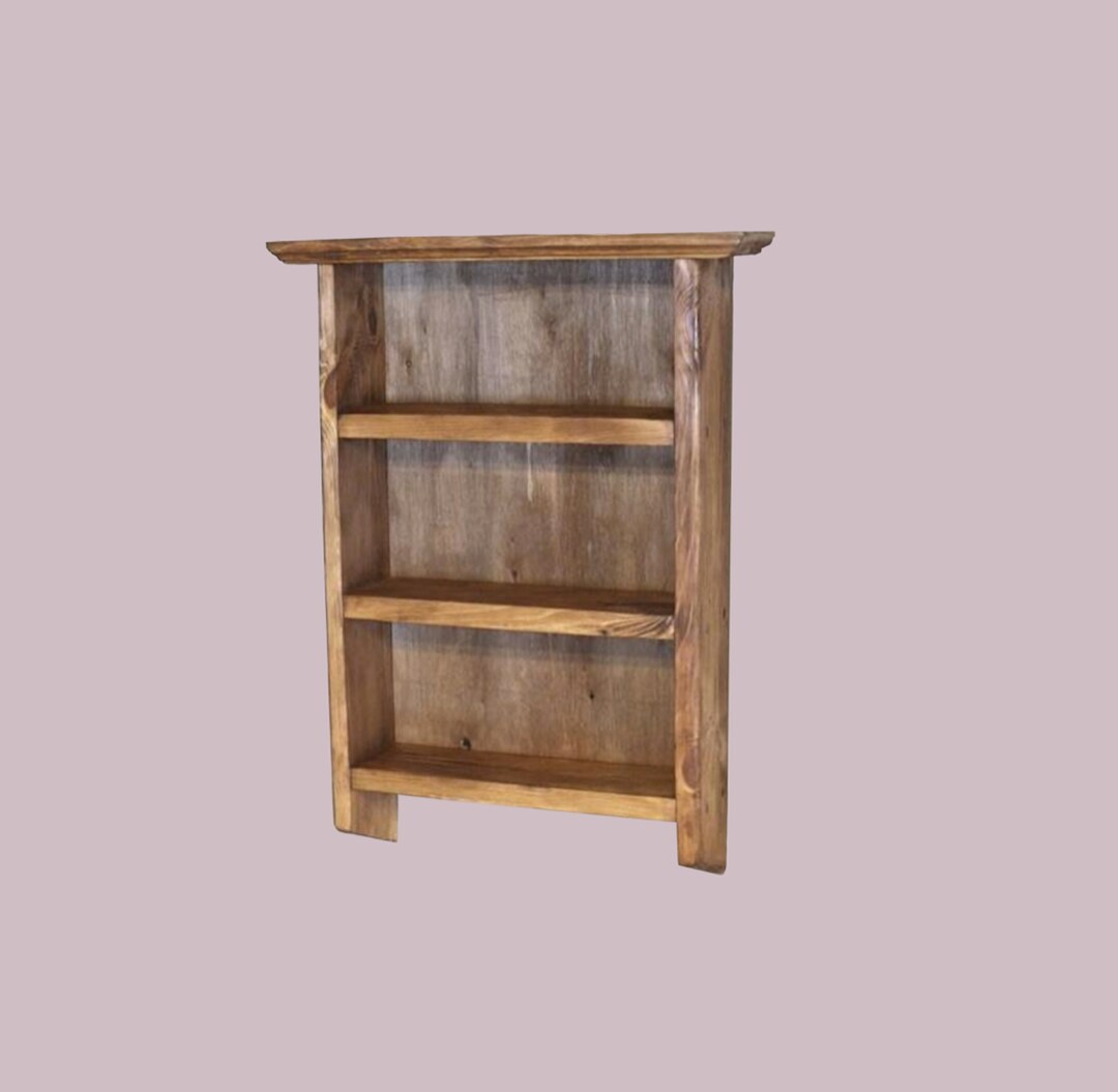 S14 Wooden Rustic Style Shelving Unit | Chunky Wall Mounted Cabinet - Etsy