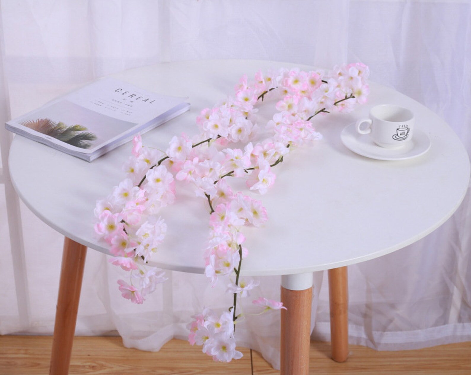 5 PCS Artificial Cherry Blossom Garland for a Wedding Arch or | Etsy