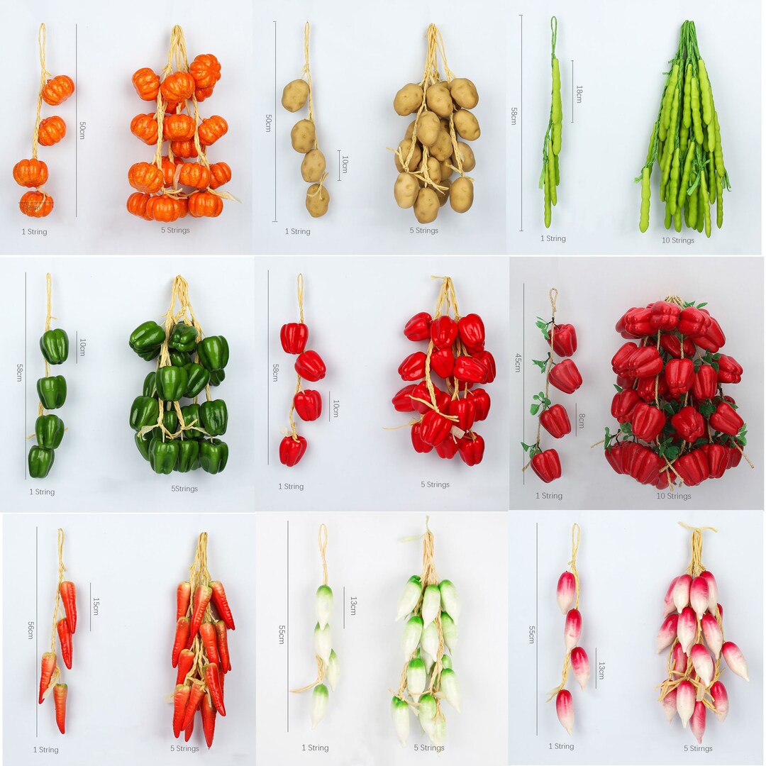 Artificial Vegetable String Fruit String, Corn, Pepper, Garlic,wall ...