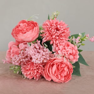 Multi-headed Rose Bouquet Bridal Bouquet Artificial 7 Roses - Etsy