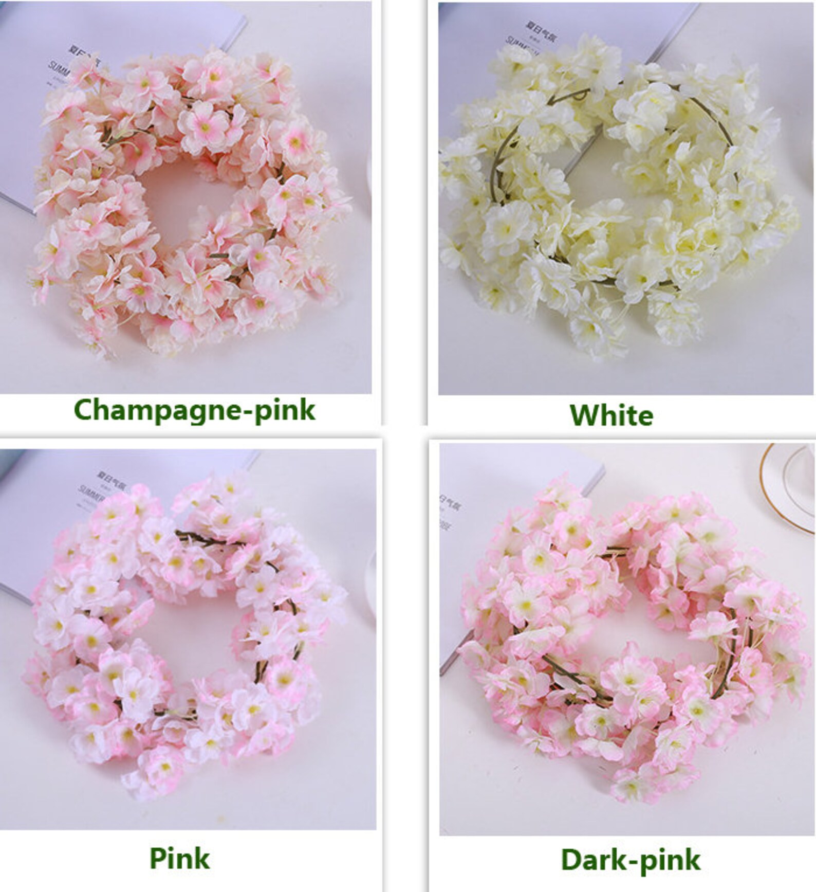5 PCS Artificial Cherry Blossom Garland for a Wedding Arch or - Etsy