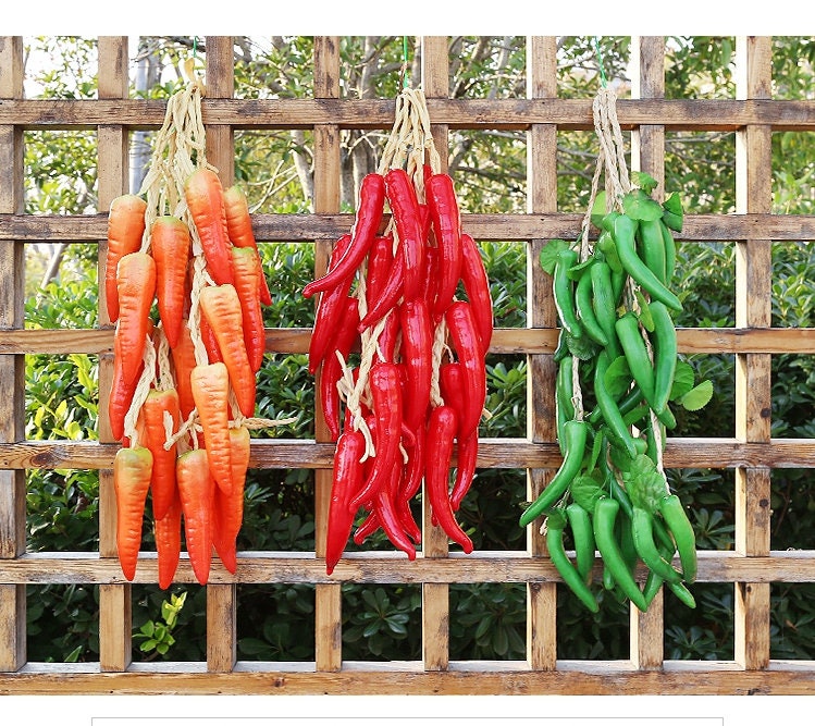 Artificial Vegetable String Fruit String Corn Pepper | Etsy UK