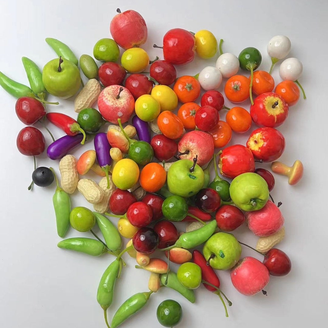 Random Mixed Artificial Fruit Fall Fruit Decor Faux Fruit-artificial ...
