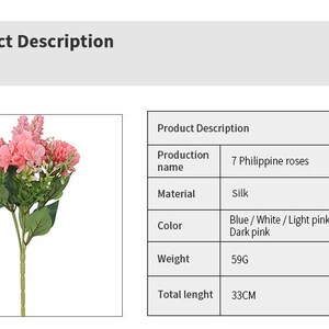 Multi-headed Rose Bouquet Bridal Bouquet Artificial 7 Roses - Etsy