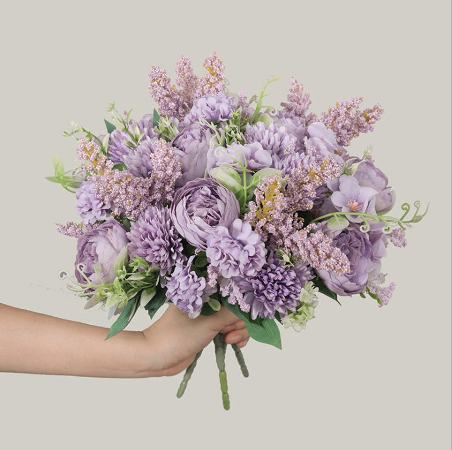 Multi-headed Rose Bouquet Bridal Bouquet Artificial 7 Roses - Etsy